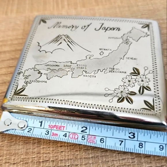 Accessories | Memory Of Japan Vintage Cigarette Case Silver Color 4x3 ...